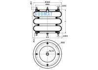 China 3B4062 Industrial Air Spring , Firestone W01-R58-4062 12