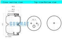 China 212mm Height 2B2500 Double Convoluted Air Spring For Car Renovation for sale
