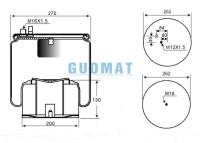 China 4884 N1 P06 Contitech Rubber Truck Air Spring MAN Trailer Suspension Airbag 81.43600.6035 for sale