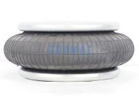 China Convoluted Type Air Spring 1/4NPTF Plate Industrial Rubber Bellows 55mm-160mm for sale