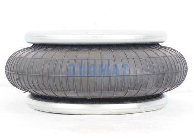 China Convoluted Type Air Spring 1/4NPTF Plate Industrial Rubber Bellows 55mm-160mm for sale