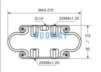 China SP-1B07 / SP 1 B 07 Phoenix Single Convolution Bellows Cylinders G1/4 Air Fitting Air Spring for sale