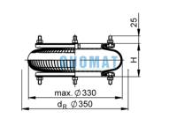 China Original ContiTech FS 412-10 DS Convoluted Type Air Spring 12X1 Rubber Air Bellows for sale