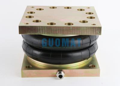 China Double Convoluted Industrial Air Bags LHF200/212-2 Rubber Air Spring With Cover Plate for sale