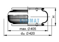 China FS530-14 Contitech Air Actuator 1B53014 Crimped Convoluted Air Springs For Laundry Equipment for sale
