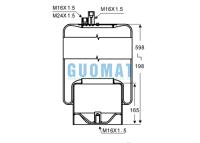 China W01-M58-8513 Firestone Truck Parts 4390NP22 Contitech Suspension Rolling Lobe Air Spring for sale