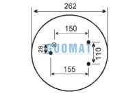 China W01-M58-8705 Truck Air Spring Part 1DF25-14 Phoenix Rubber Bellows For DAF 0377498 for sale