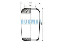 China 390mm Height 762N Contitech Bus Air Spring W01-095-0190 Firestone Rubber Air Bellws for sale