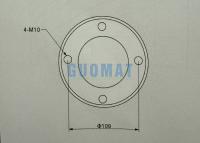 China 1H150076 Single Convoluted Type Air Spring 76mm Rubber Air Balloon With Flange for sale