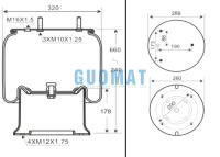 China W01M586334/W01-M58-6334 Truck Air Suspension 1R14-719 Goodyear Trailer Air Springs for sale