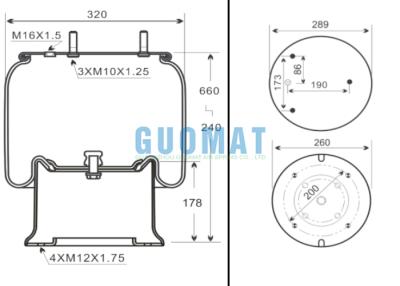 China W01M586334/W01-M58-6334 Truck Air Suspension 1R14-719 Goodyear Trailer Air Springs for sale