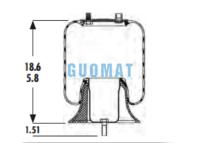 China 1R8-034 Goodyear Rubber Air Bags W01-358-5710 Firestone Truck Suspension Air Spring for sale