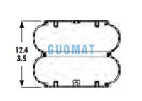 China 2B12-305 Goodyear Double Bellow Air Spring W01-358-7443 Firestone Industrial Air Actuator for sale