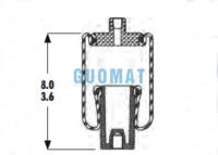 China 1S3-011 Goodyear Super Cushion Air Spring ASB-06-7-014 Piston Cab Air Suspension Shock for sale
