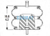 China FD 200-19 510 Firestone Suspension Air Bags 2B9-245 Goodyear Convoluted Rubber Bellows for sale