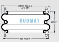 China Flange Connection Industrial Air Spring W01-M58-6985 Firestone Style 203 Airstroke Actuators for sale
