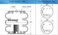 China W01-358-7808 Firestone Refer FT 530-32 336 Industrial Air Spring triple convoluted for sale