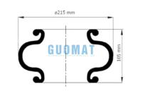 China Rubber Air Spring W01-358-0118 Single Convoluted Type Air Bags For Trailer Rear Axle Suspension for sale