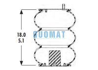 China 3B12-300 Goodyear Triple Convoluted Air Bellows FT 330-29 431 Contitech Air Suspension Spring for sale