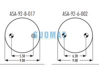 China 3B12-300 Goodyear Triple Convoluted Air Bellows FT 330-29 431 Contitech Air Suspension Spring for sale