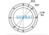 China Customize GUOMAT 2H12X2P05 Flange Air Spring W01-R58-4044 Firestone Air Bellows 12X2 Air Rubber for sale