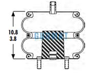 China 2B9-230 Goodyear Air Spring Replacement 578-92-3-202 Industrial Rubber Air Bellows for sale