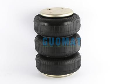 China GUOMAT 3B20F-2P05 Industrial Air Spring 1/4NPT Air Fitting Hole Triple Convoluted Air Bags for sale