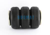 China GUOMAT 3B20F-2P05 Industrial Air Spring 1/4NPT Air Fitting Hole Triple Convoluted Air Bags for sale