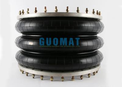 China W01-358-9603 Firestone Flange Air Spring 348-3 Style Triple Convoluted Industrial Air Shock for sale