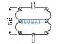China 2B9-229 Goodyear Industrial Air Spring 578-92-3-211 Air Suspension Air Bellows for sale