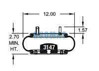 China W01-358-6994 Firestone Suspension Air Spring Style 19 Single Convoluted Rubber Spring Bags for sale
