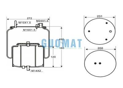 China 4562NP03 Contitech Rubber Air Spring 1R10-719 Suspension Air Bags For Truck for sale