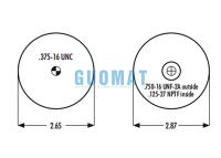China Goodyear 1S4-007 Rubber Air Bag Suspension W023587001 Firestone Truck Cab Air Bags Replacement for sale
