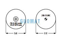China 1S4-008 Goodyear Cab Air Spring Shock Absorber W02-358-7010 Firestone Air Suspension for sale