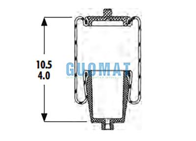 China Semi Truck Air Suspension Spring 1S4-035 Goodyear cab air Bags replacement for sale