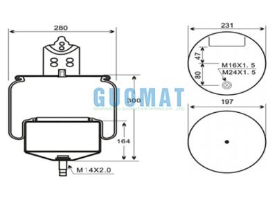 China W01-M58-8477 Firestone Truck Suspension Air Shock 6606NP01 Contitech Rubber Air Spring for sale