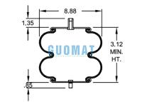 China Natural Rubber W01-358-6897 Firestone Double Convoluted Air Spring AS-0058 Watson & Chalin for sale