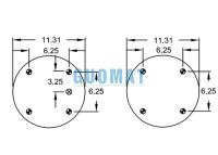 China W01-358-7105 Firestone Rubber Air Shock 113 Style Industrial Vibration Isolation Air Bag for sale