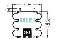 China Firestone Rubber Air Spring Bags W01-358-7996 Triple Convoluted Type Shock Absorber for sale