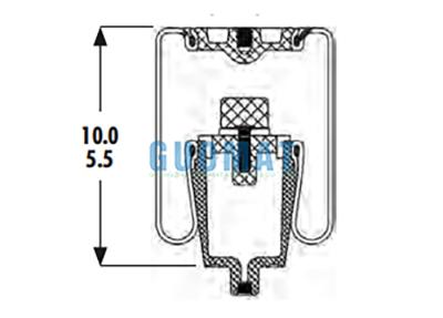 China Truck Seat Suspension Air Spring 1S4-074 Goodyear Air Shock With Piston for sale
