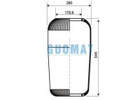 China Vibracoustic V1E26 Bus Air Suspension Contitech 701N Air Bellow Replacement for sale