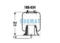 China 1R8-034 Goodyear Truck Suspension 566-16-3-007 Rolling Lobe Air Spring For GMC 10530086 for sale