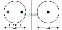 China 1R9-065 Goodyear Air Spring Bags 566-18-3-003 Truck Spare Parts With Steel Piston for sale
