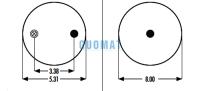 China 566-18-3-004 Rubber Bellows 1R9-003 Goodyear Truck Suspension Air Spring for sale