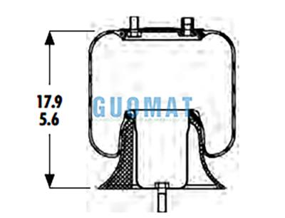 China 566-18-3-004 Rubber Bellows 1R9-003 Goodyear Truck Suspension Air Spring for sale