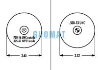 China 1S4.5-107 ASC-08-7-194 Goodyear Rubber Air Bag Suspension W023587080 Firestone Air Spring For Truck&Trailer for sale