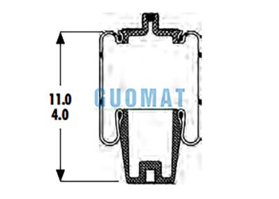 China 1S4.5-107 ASC-08-7-194 Goodyear Rubber Air Bag Suspension W023587080 Firestone Air Spring For Truck&Trailer for sale