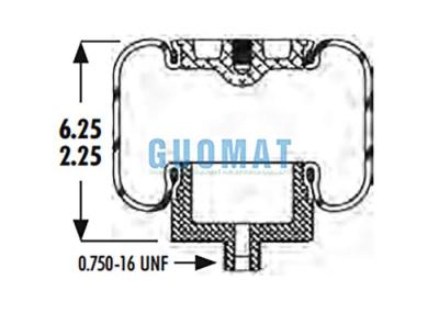 China Truck Cab Air Spring 1S5-010 Goodyear Piston ASC-08-7-139 Replacement Air Bag for sale