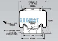 China 1T15M-2 Firestone Style Air Shock W01-358-9042 Air Suspension Springs For Shock Absorption for sale