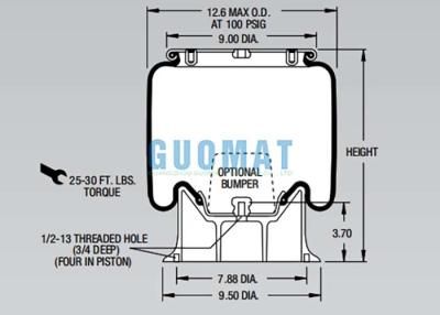 China W01-358-9056 Firestone Suspension Air Spring 1T15M-4 Heavy Duty Truck Air Bags for sale